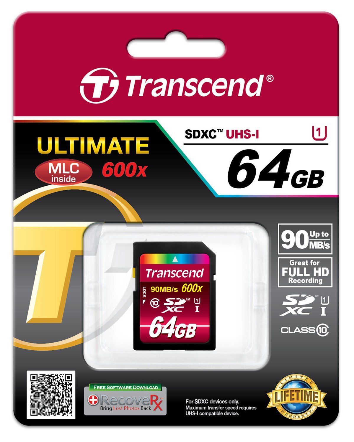 Memoria SDXC Transcend de 64GB de Alta | Precio Guatemala | Kémik
