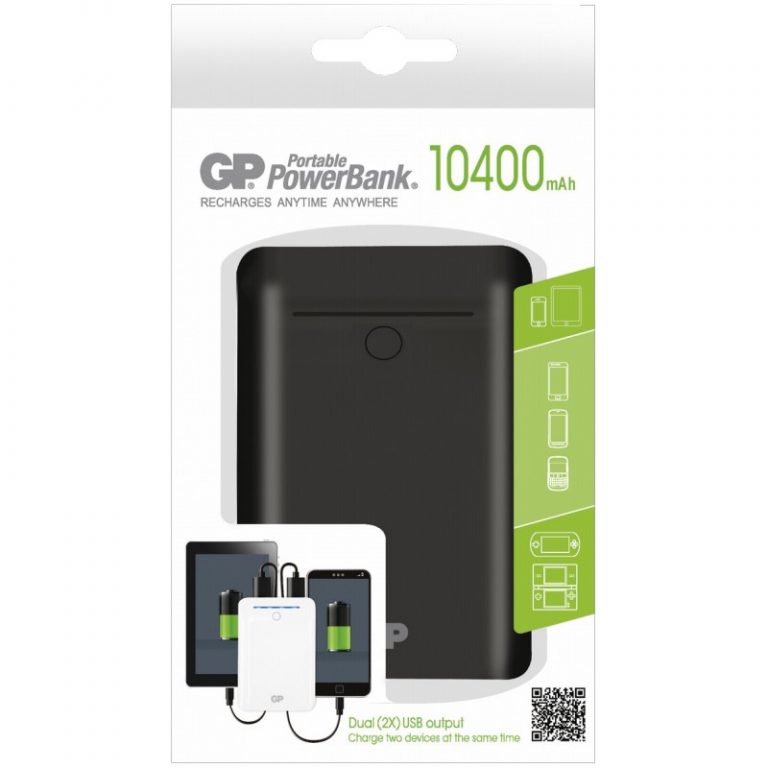 Powerbank GP 10400 mAh Dual USB Color Negro | Precio Guatemala | Kémik