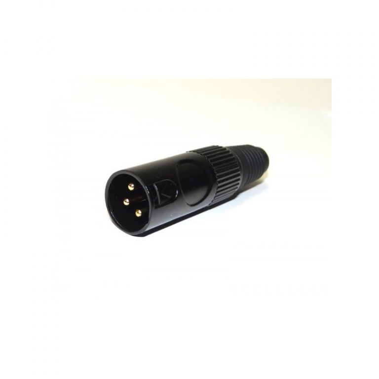 Conector TMC XLR Macho Negro, Metálico | Precio Guatemala | Kemik